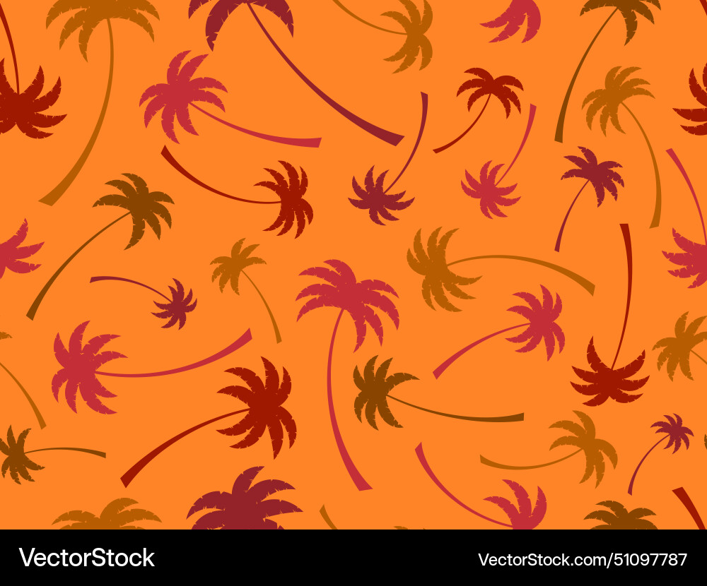 Seamless pattern with palm trees summer time Vector Image