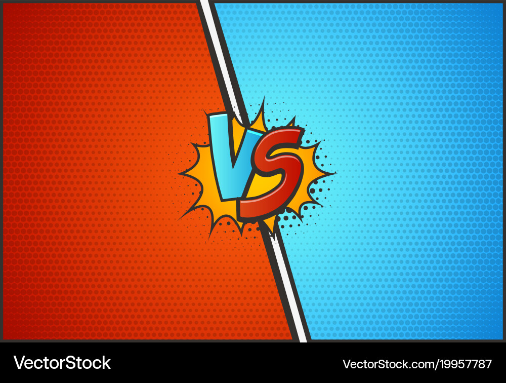 Versus battle template vs Royalty Free Vector Image