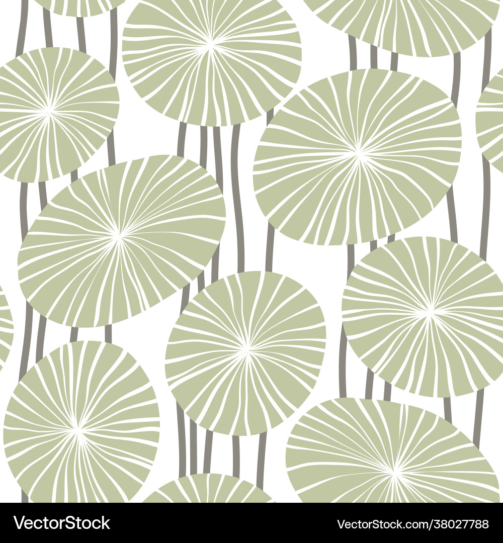 Abstract seamless pattern with oval floral shapes Vector Image