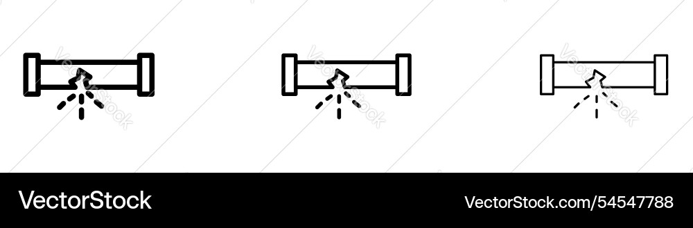 Broken pipe icon Royalty Free Vector Image - VectorStock