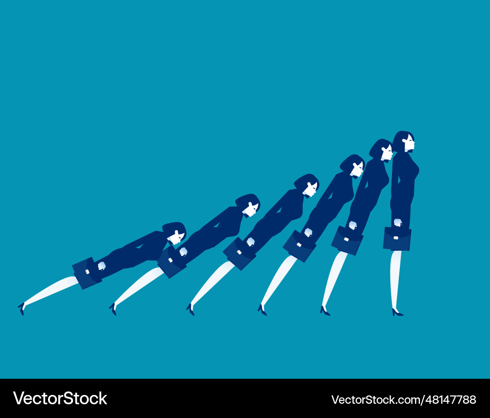 Business falling down one by domino Royalty Free Vector
