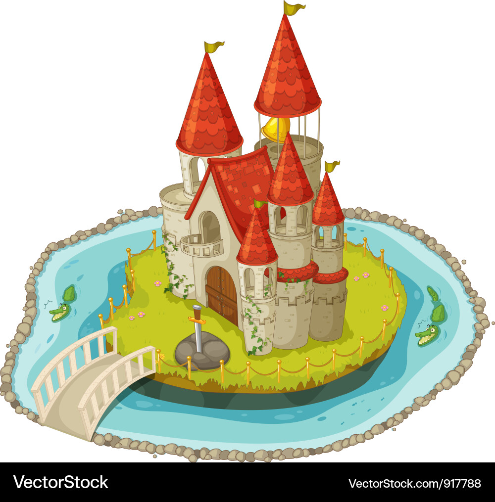 Cartoon castle Royalty Free Vector Image - VectorStock