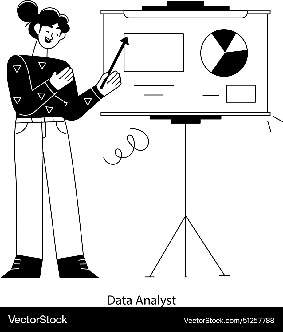 Data analyst Royalty Free Vector Image - VectorStock