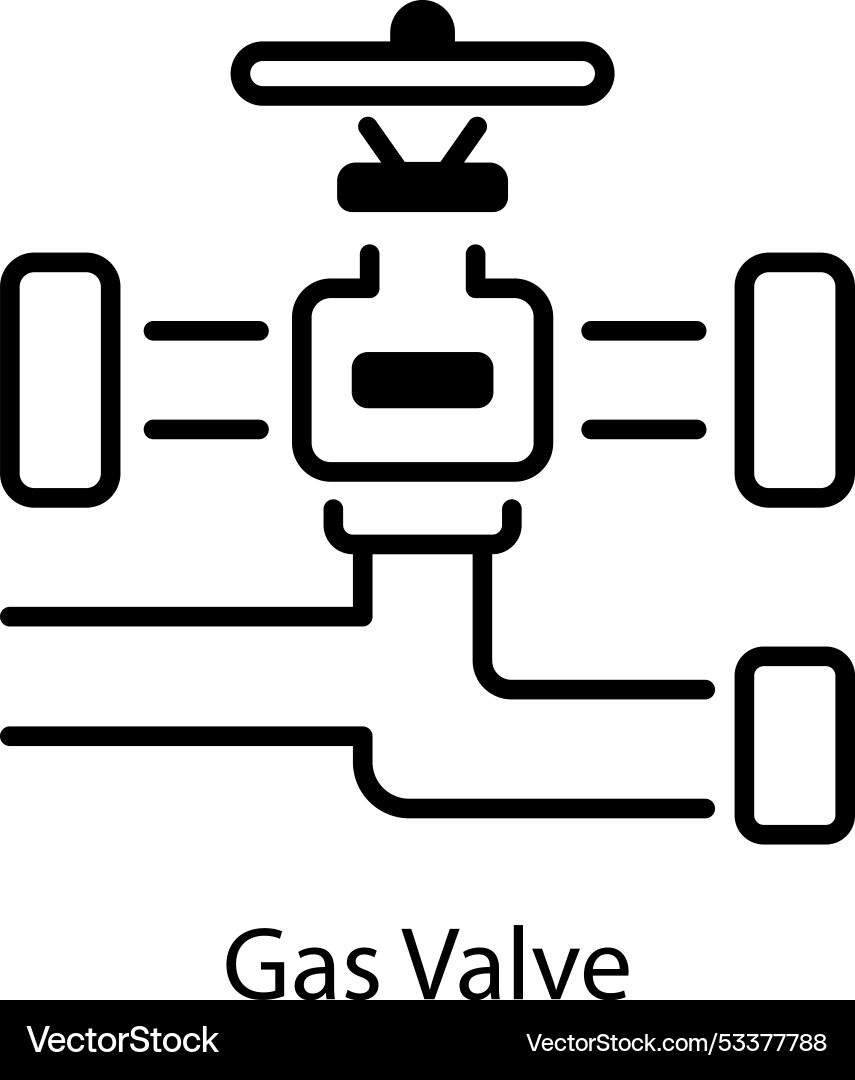 Gas valve Royalty Free Vector Image - VectorStock
