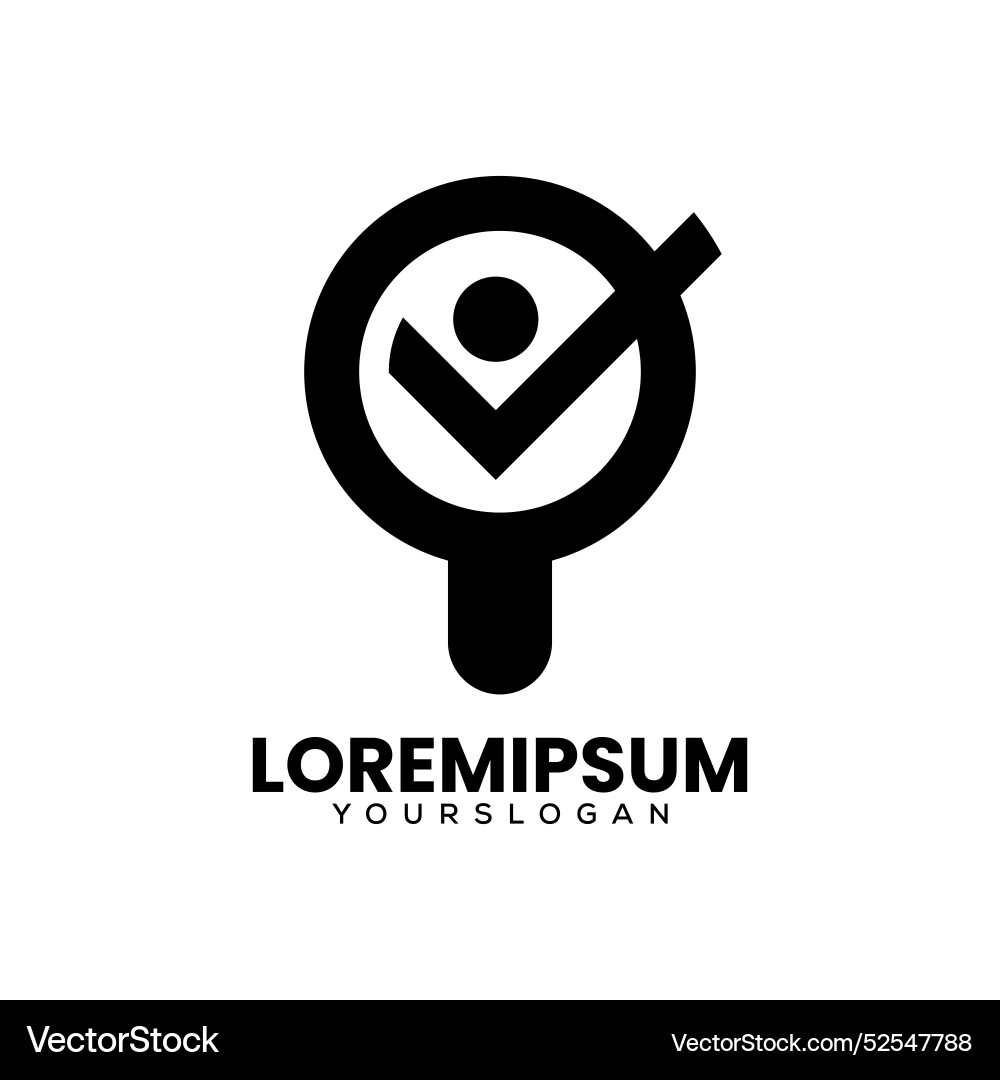 Human verify logo design template Royalty Free Vector Image