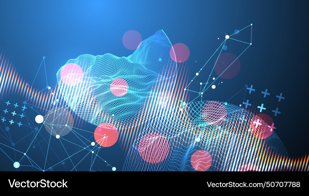 Modern science technology abstract background Vector Image