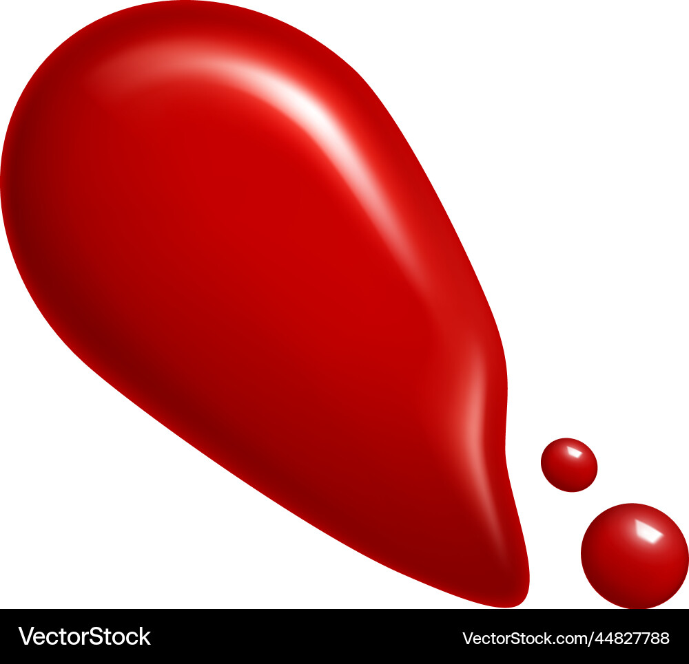 Red drops cosmetic composition Royalty Free Vector Image