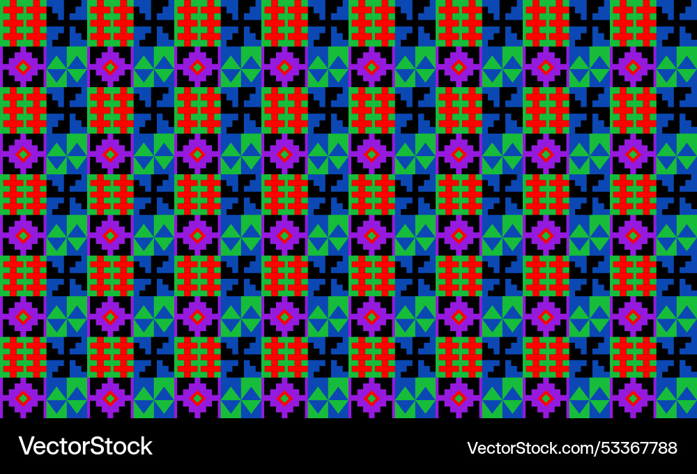 Square shape designs with blueblackgreen Vector Image