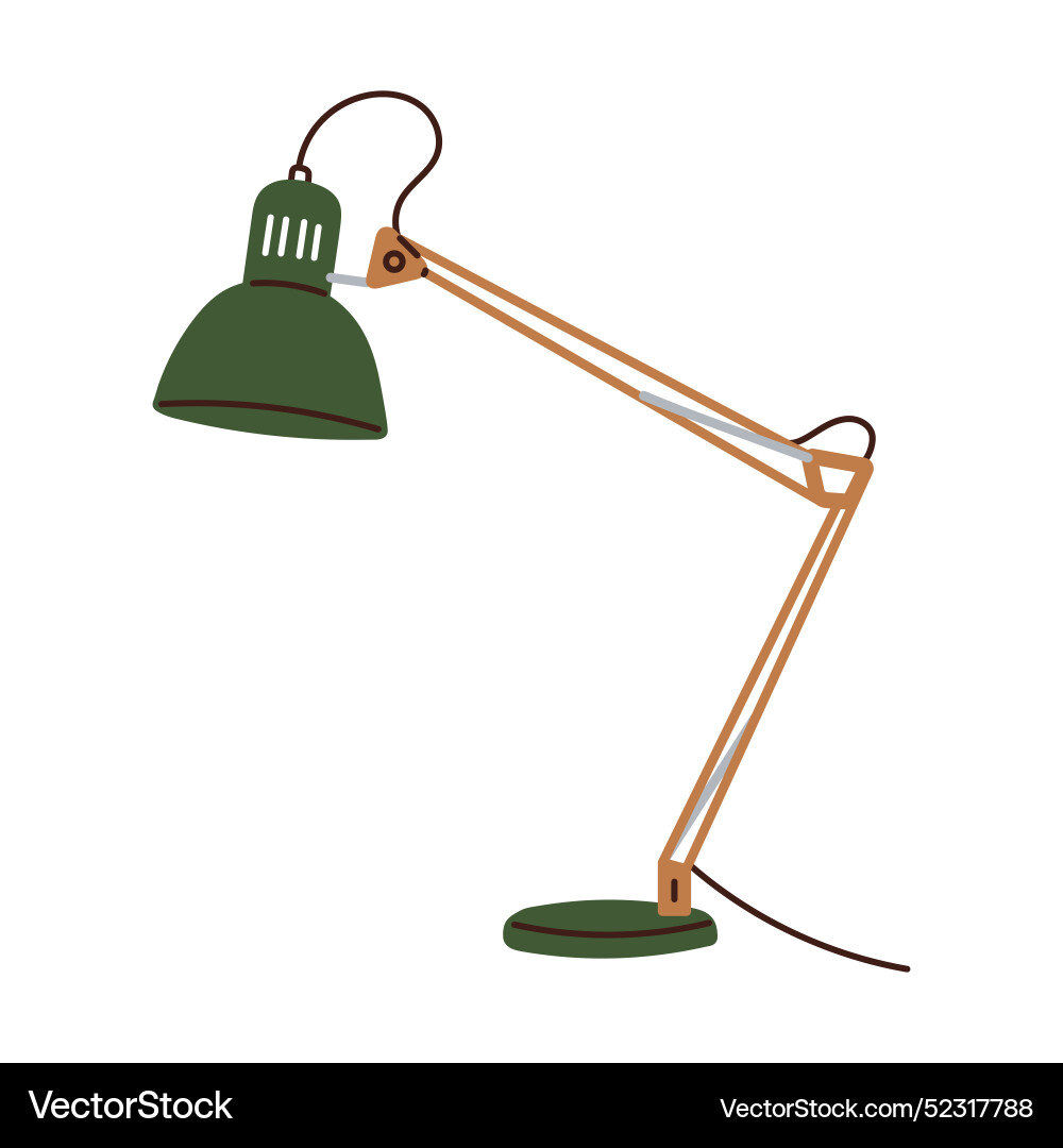 Table lamp office desktop light desk Royalty Free Vector