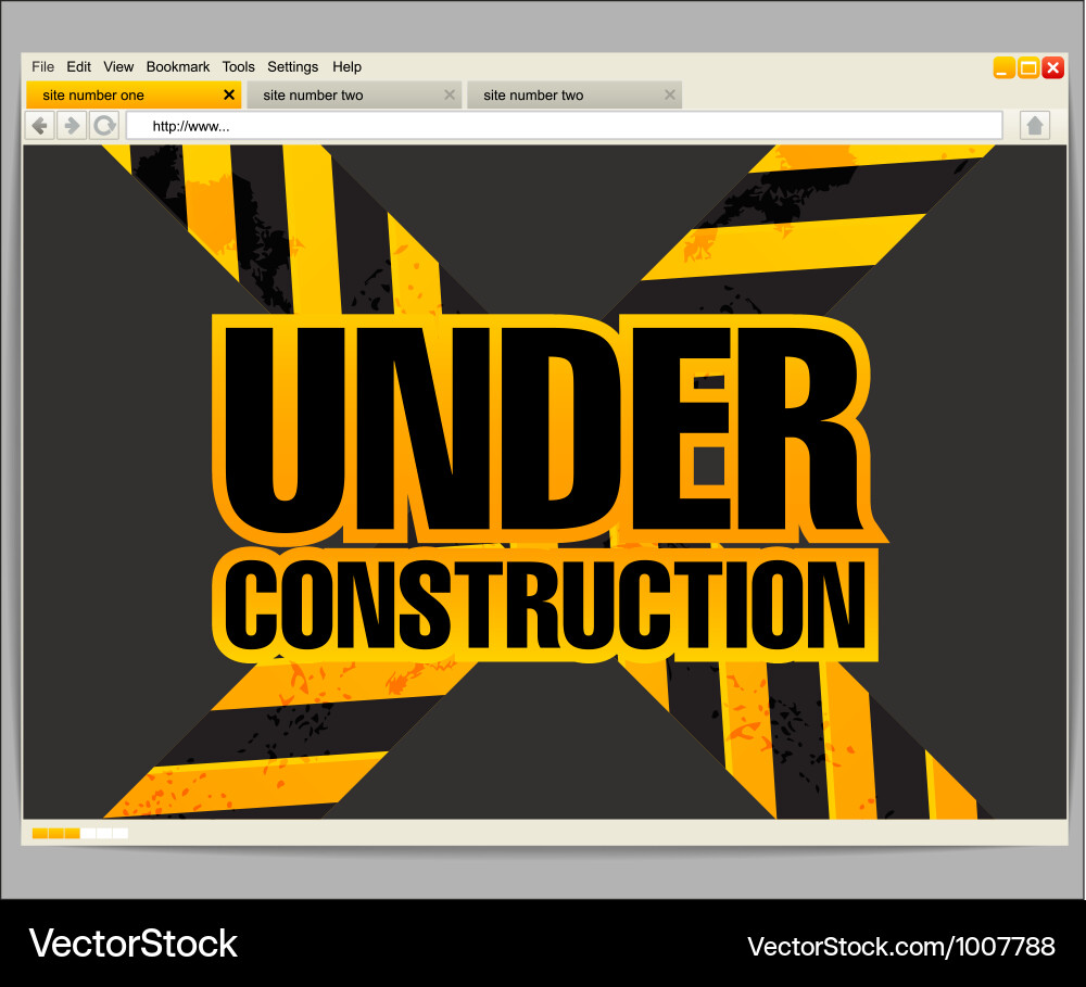 Under construction site template – Royalty-Free Vector | VectorStock