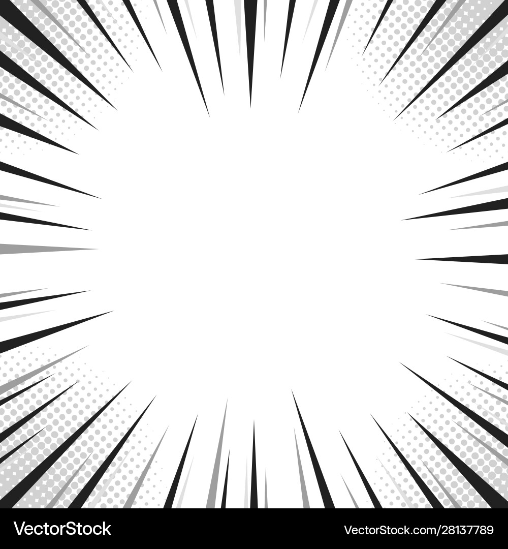Abstract comic book flash explosion radial lines Vector Image