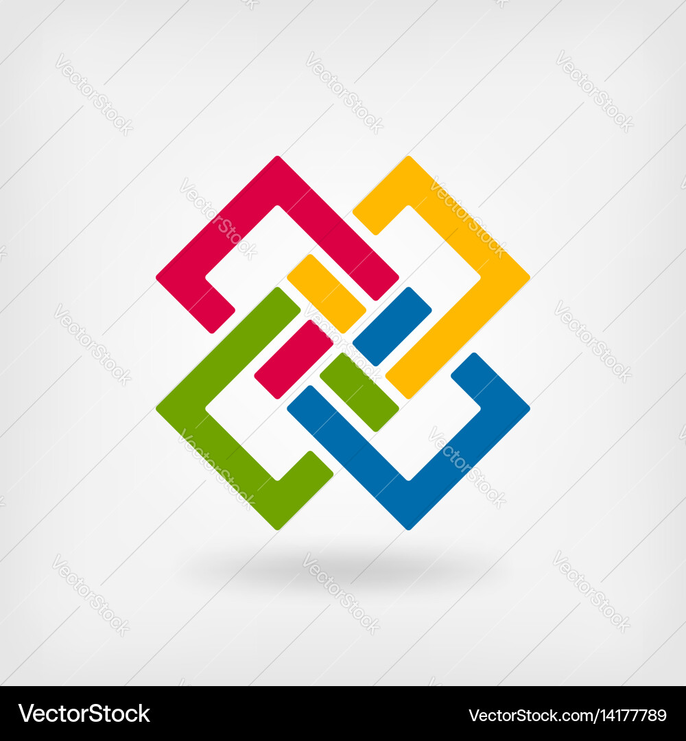 Interlocking Squares Symbol Vector Images (over 170)