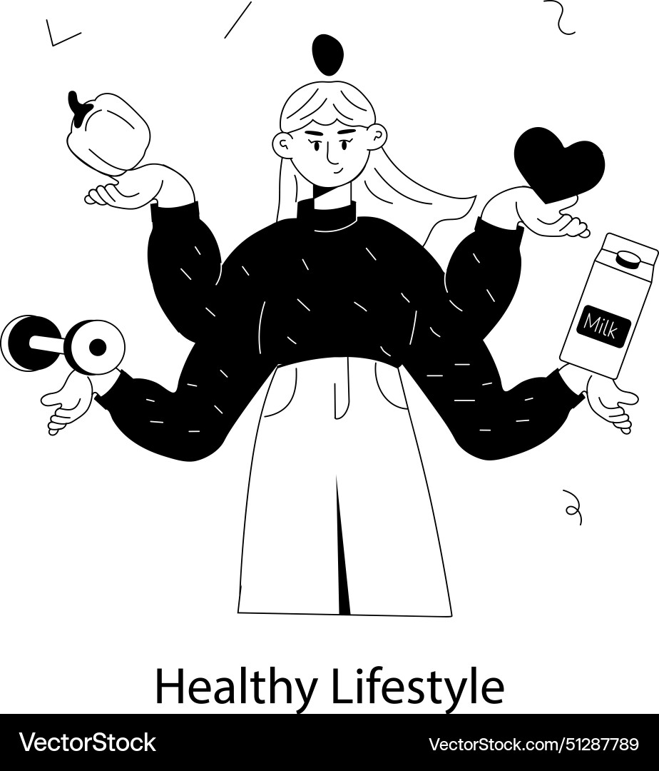 Healthy lifestyle Royalty Free Vector Image - VectorStock
