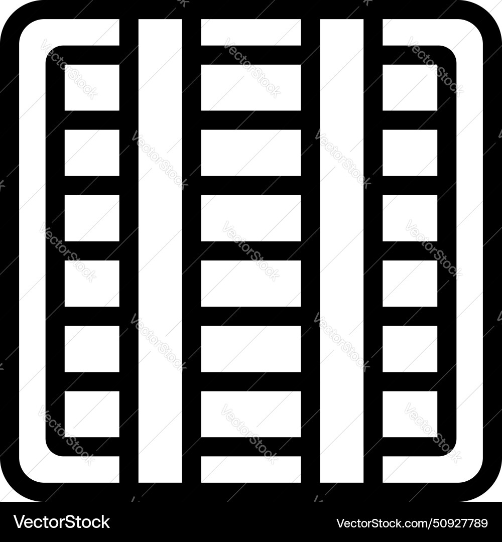 Shipping container icon outline cargo Royalty Free Vector