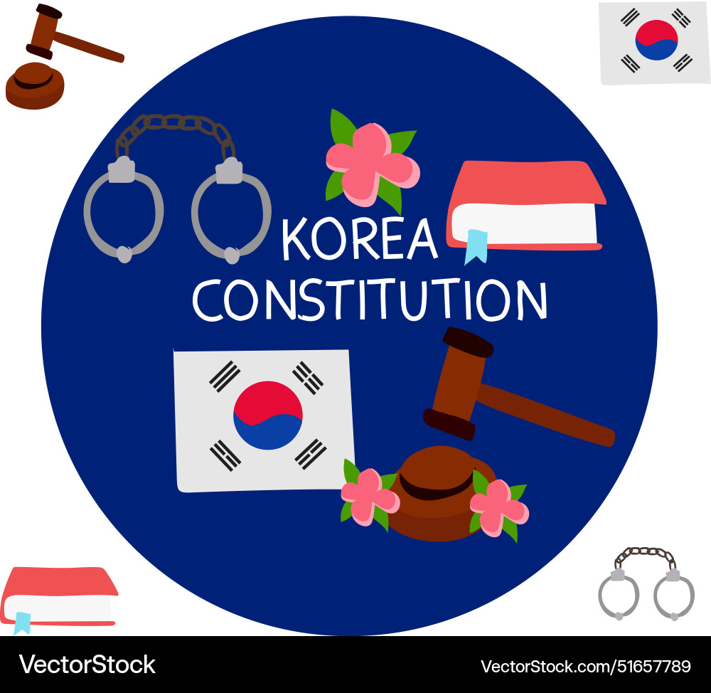 South korea constitution day Royalty Free Vector Image