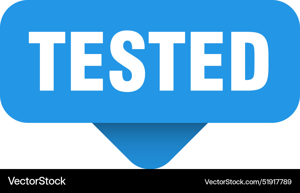 Tested sticker tested sign on transparent Vector Image