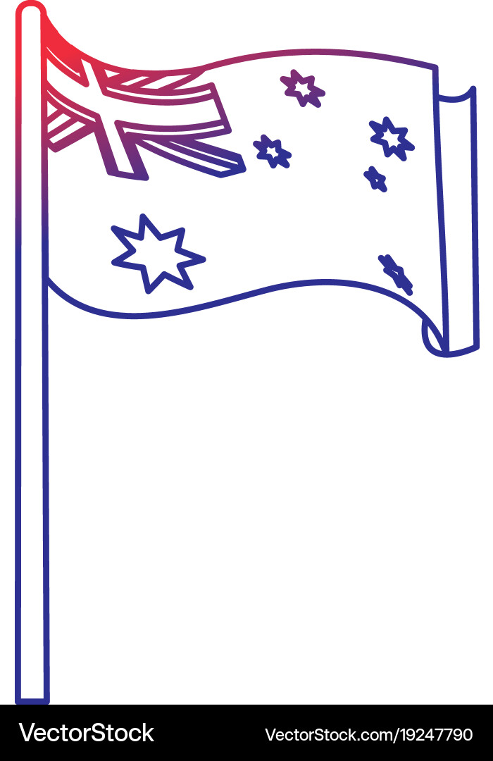 Australian flag design Royalty Free Vector Image