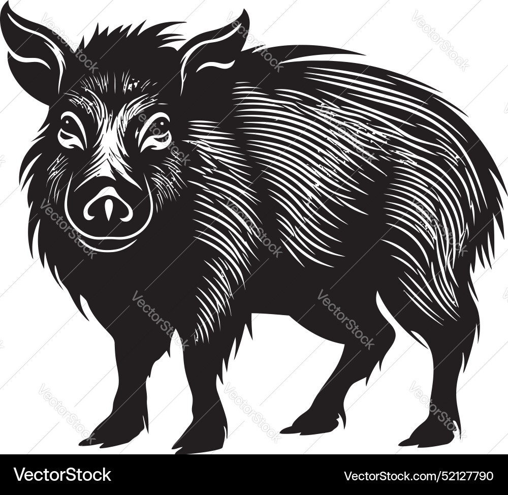 Feral ferocity iconic logo graphics tusker Vector Image