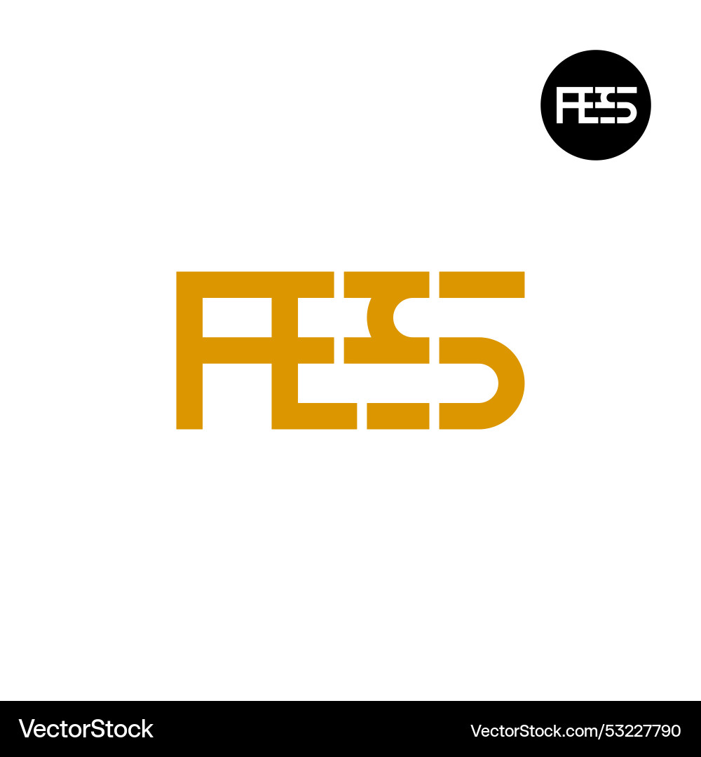Fes logo letter monogram design Royalty Free Vector Image