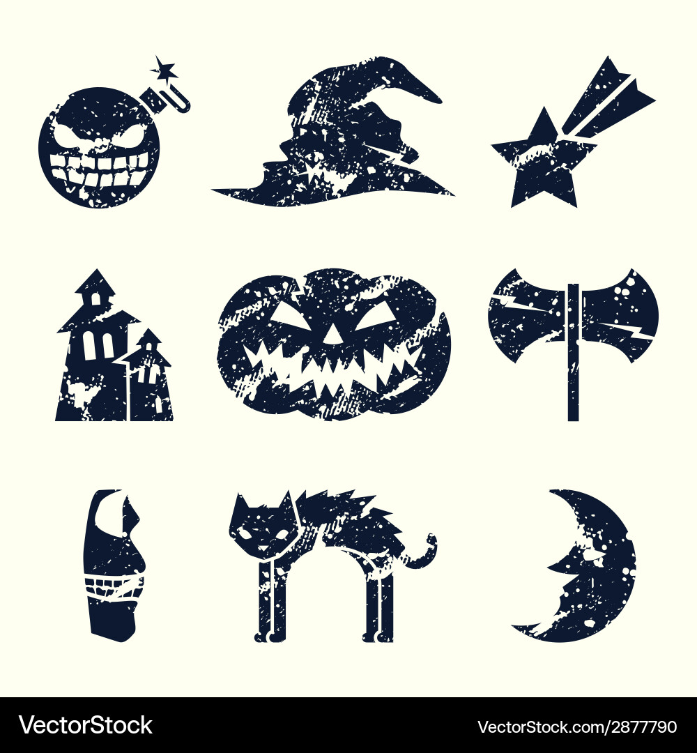 Halloween icons Royalty Free Vector Image - VectorStock