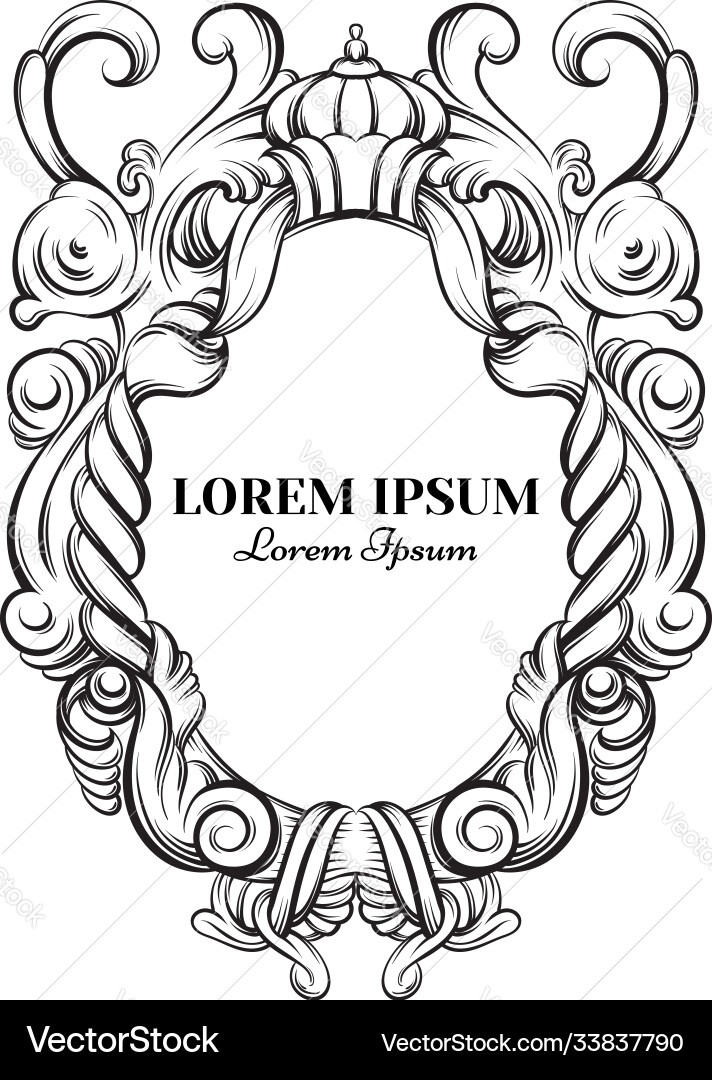 Baroque Frame Vector Image - Infoupdate.org