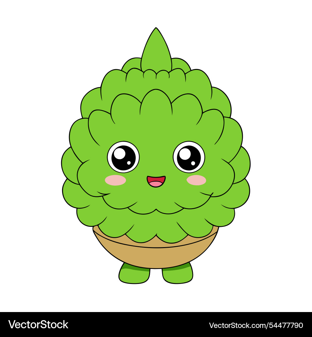 Minimalist topiary tree icon simple potted plant Vector Image