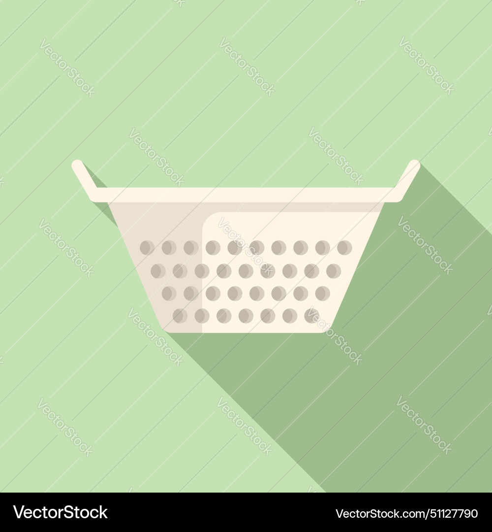 Prepare colander drain icon flat cooking Vector Image
