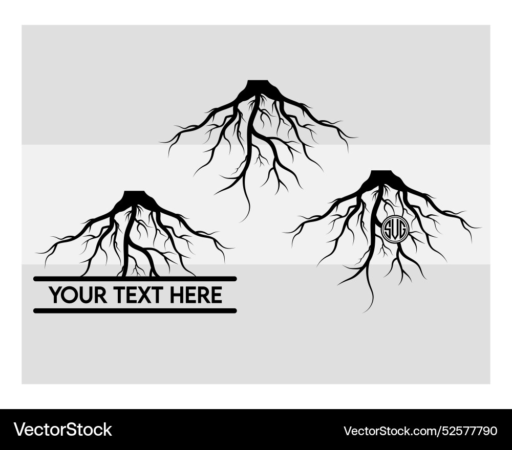 Root svg taproot tree roots clipart Royalty Free Vector