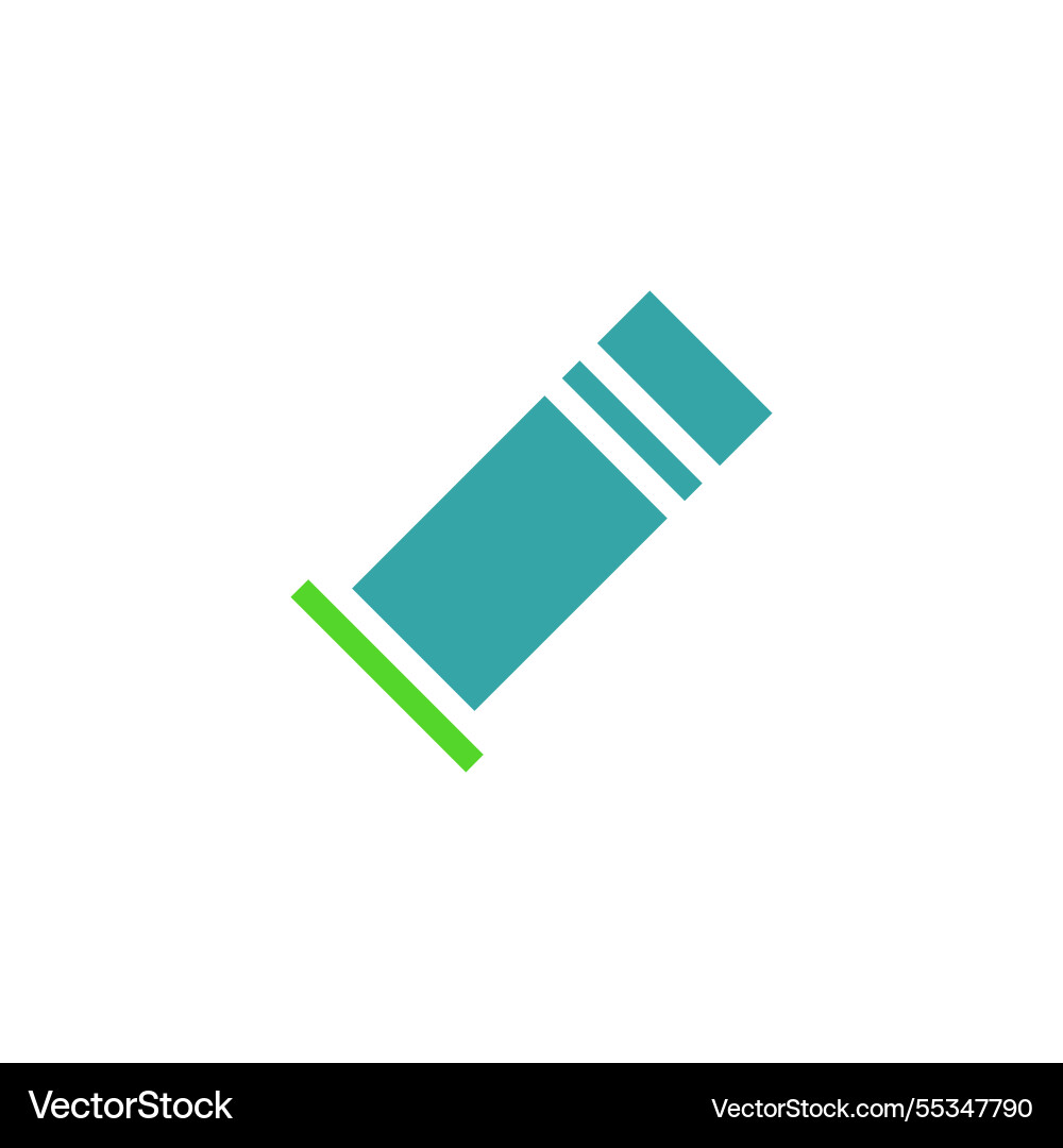 Simple blue and green inhaler icon Royalty Free Vector Image