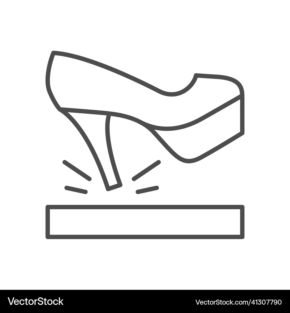 Stomping noise line outline icon Royalty Free Vector Image