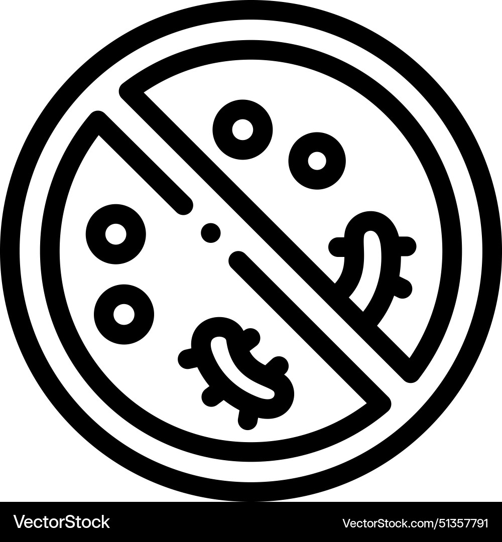 Antibacterial icon thin linear style design Vector Image