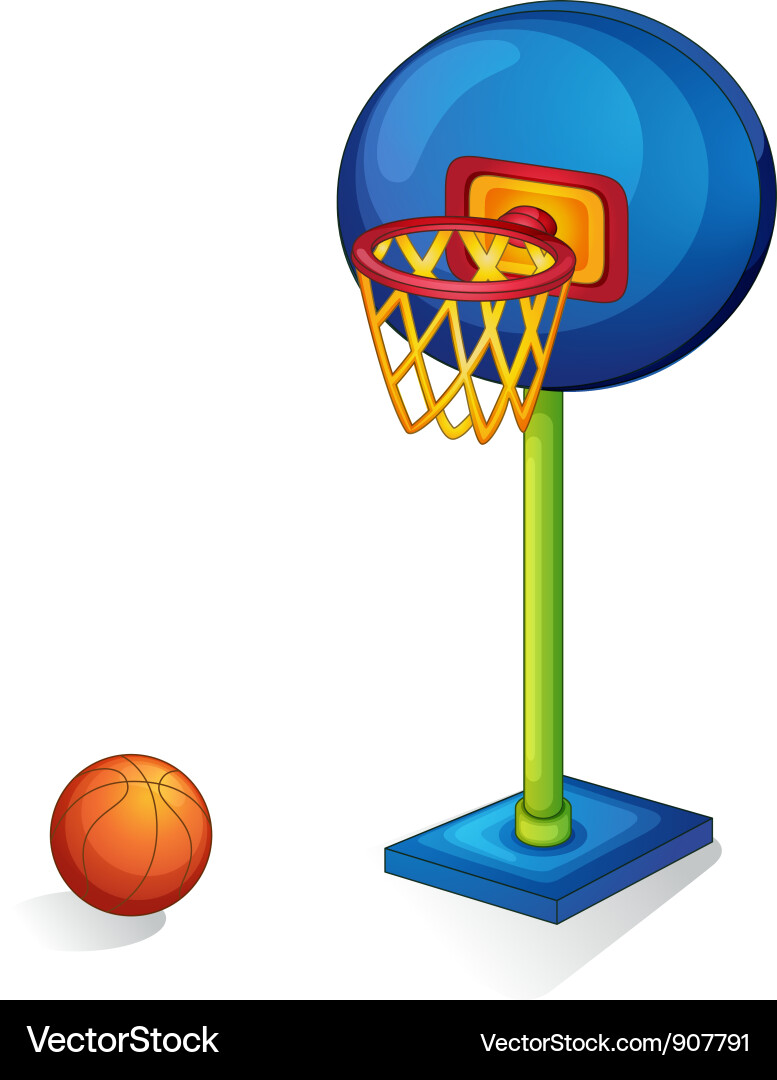 Basketball ring and ball Royalty Free Vector Image