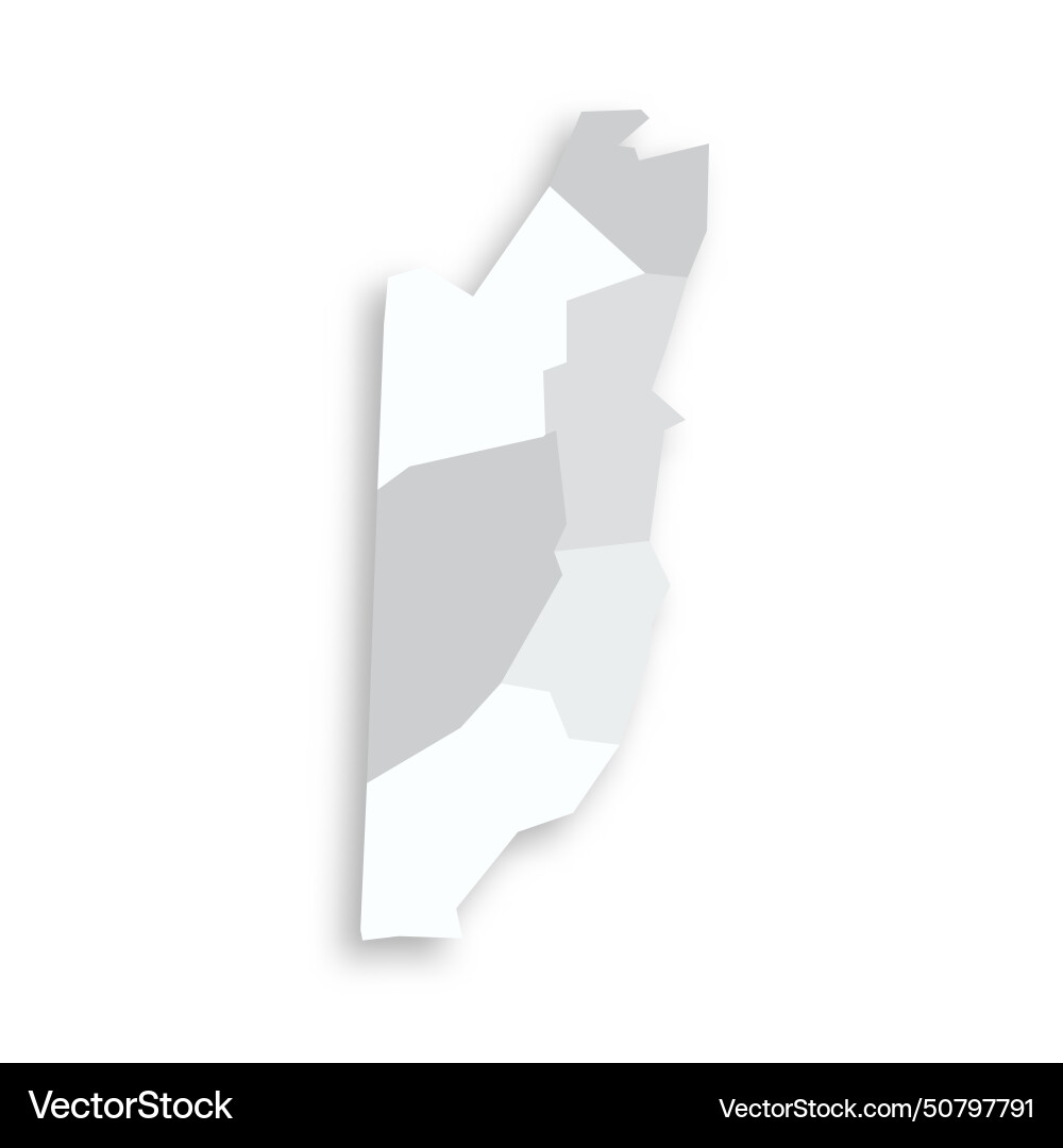 Belize political map of administrative divisions Vector Image