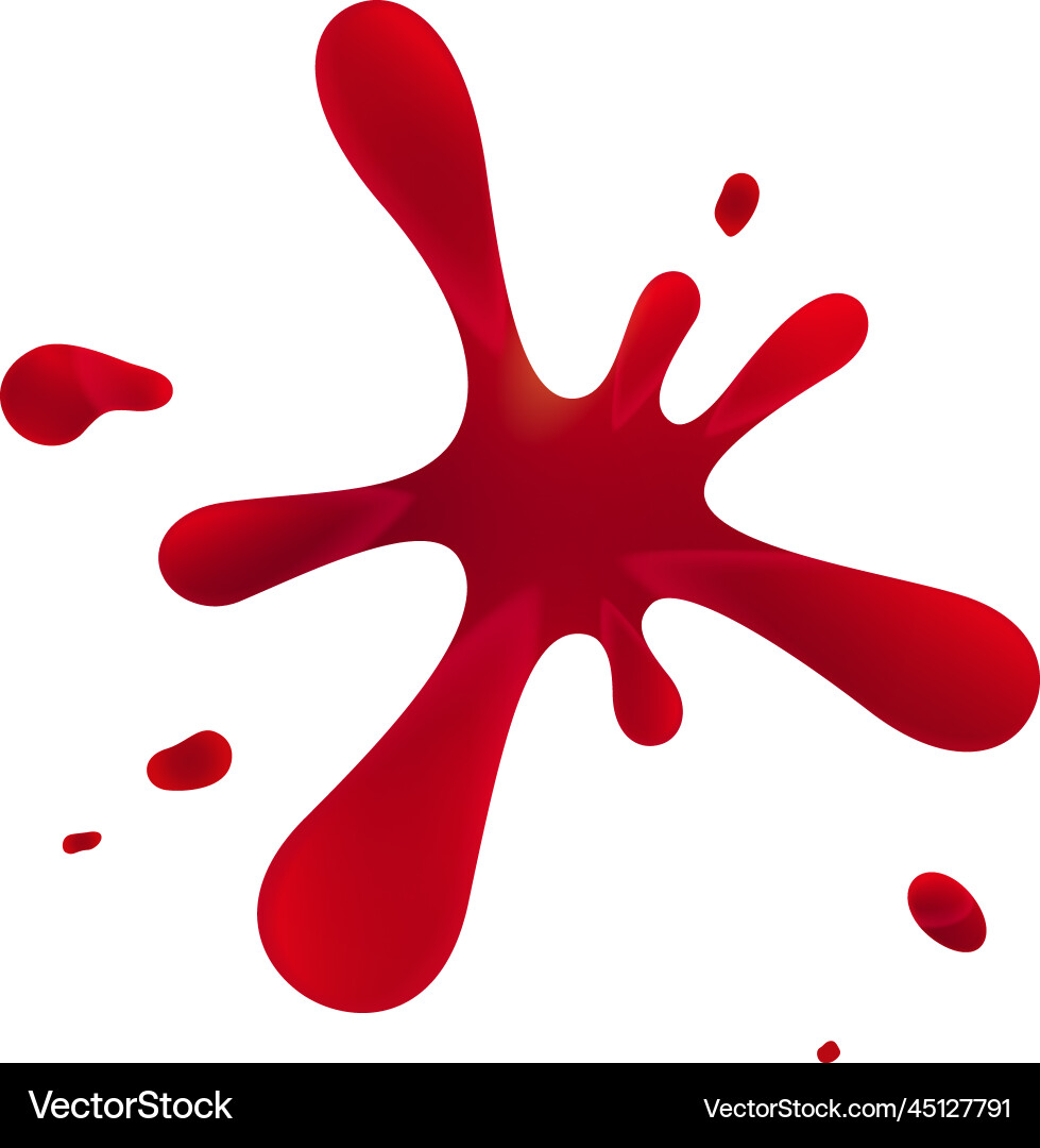 Blood splatter realistic composition Royalty Free Vector