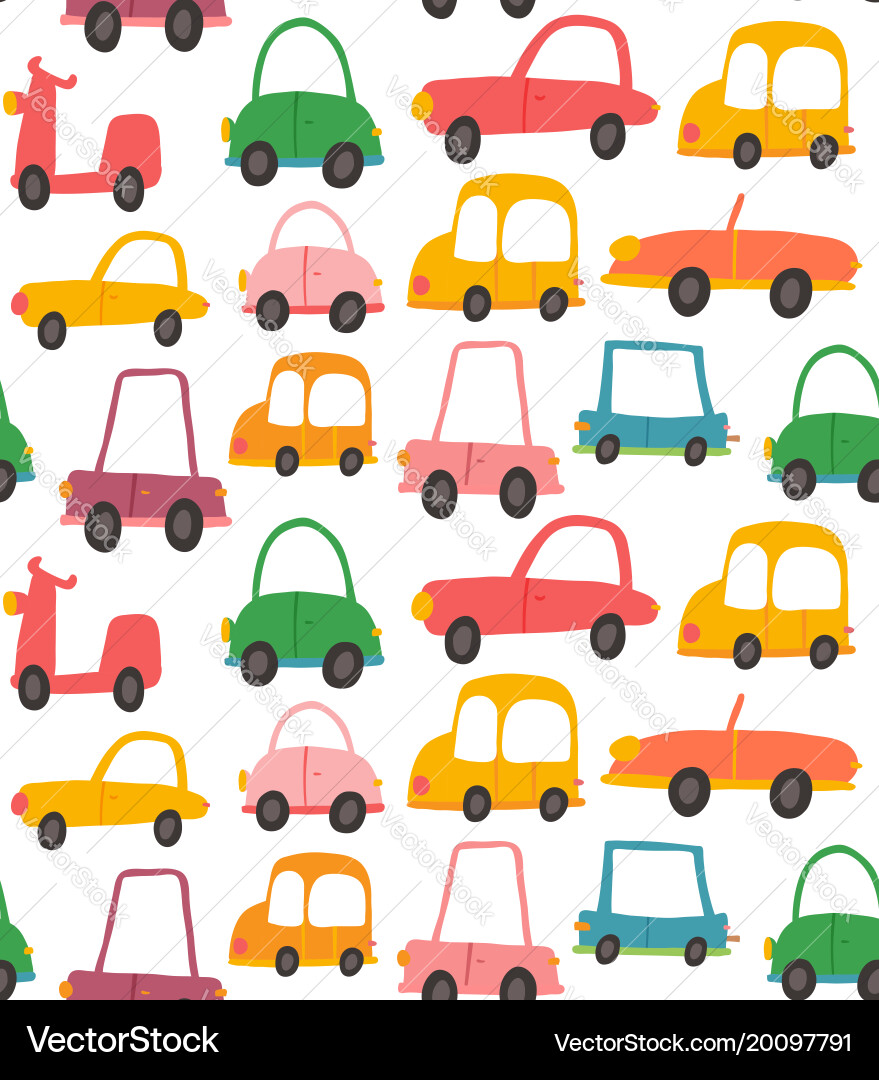 Cars pattern Royalty Free Vector Image - VectorStock