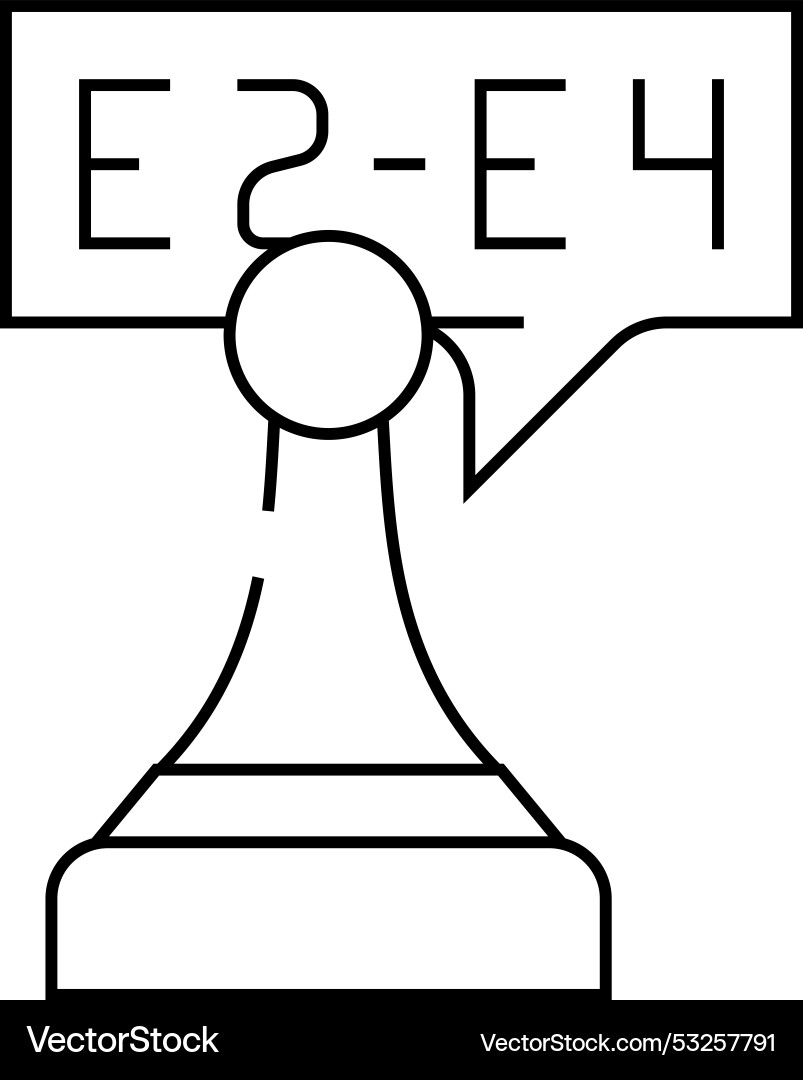 Chess kids club line icon Royalty Free Vector Image
