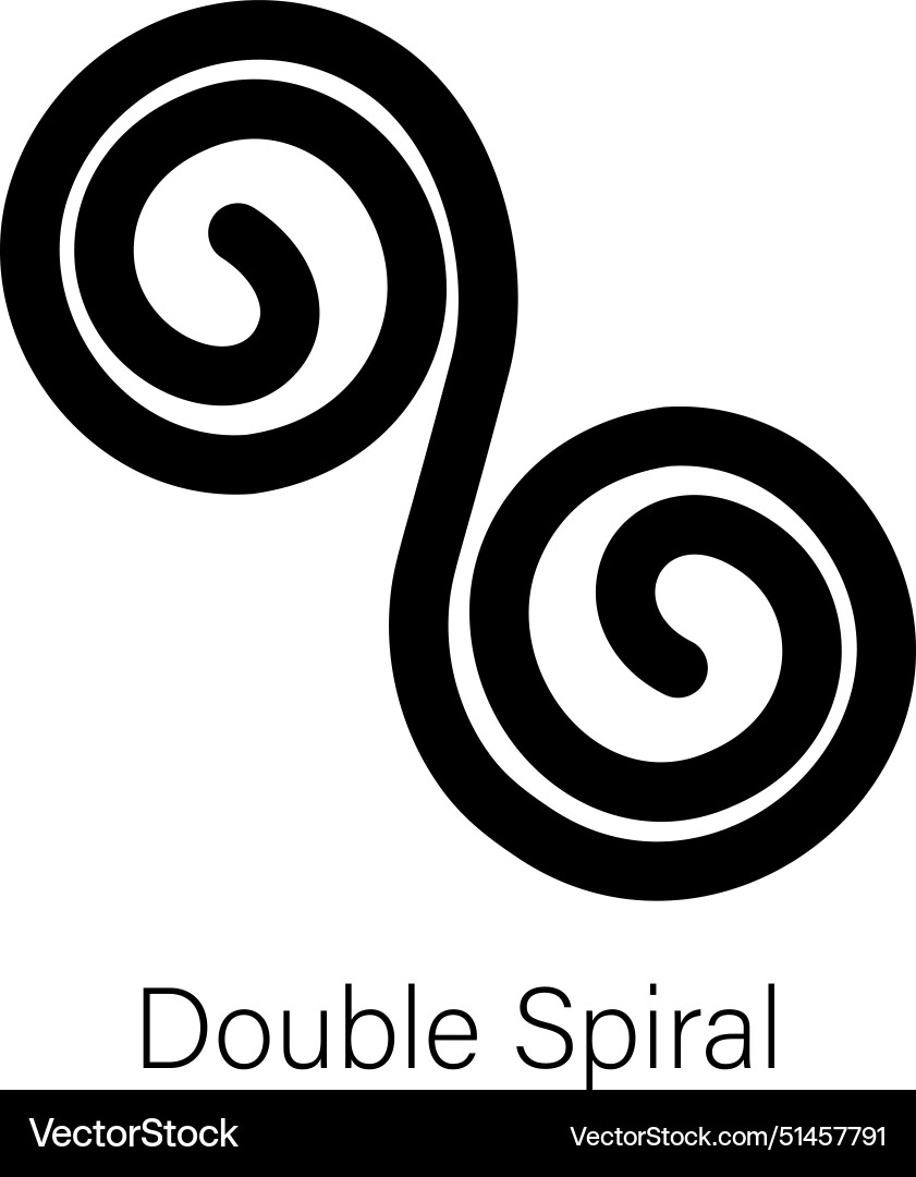 Double spiral Royalty Free Vector Image - VectorStock