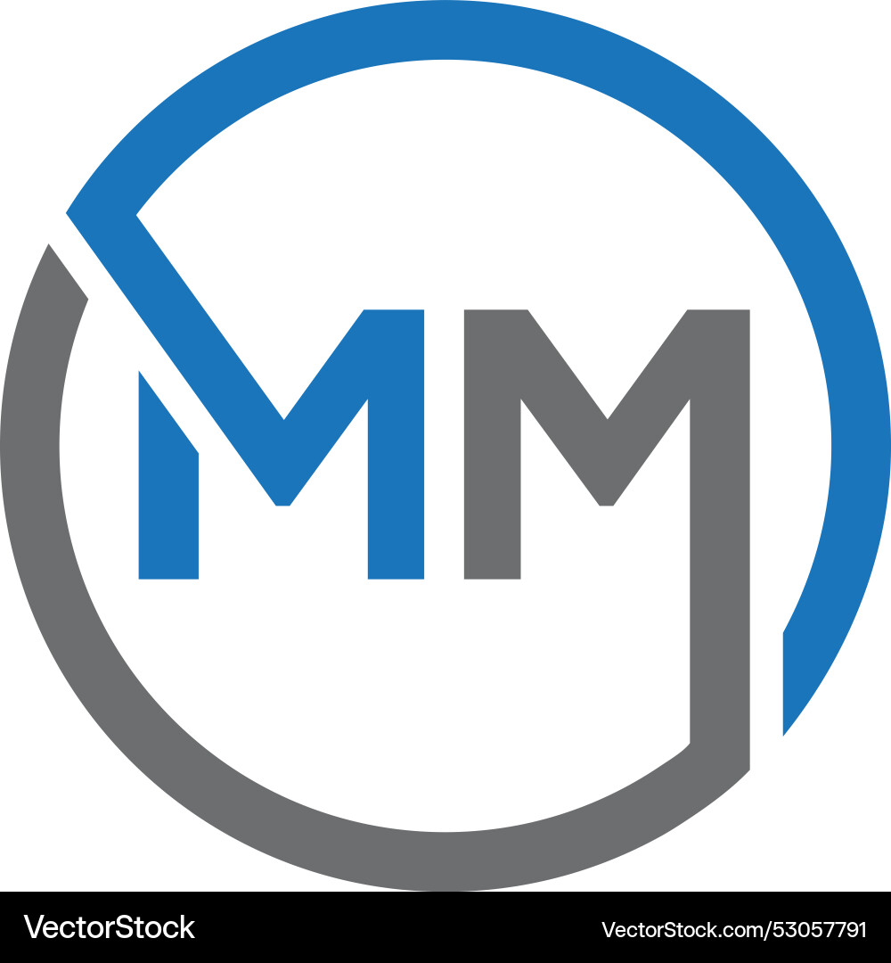 Mm letter logo design template Royalty Free Vector Image