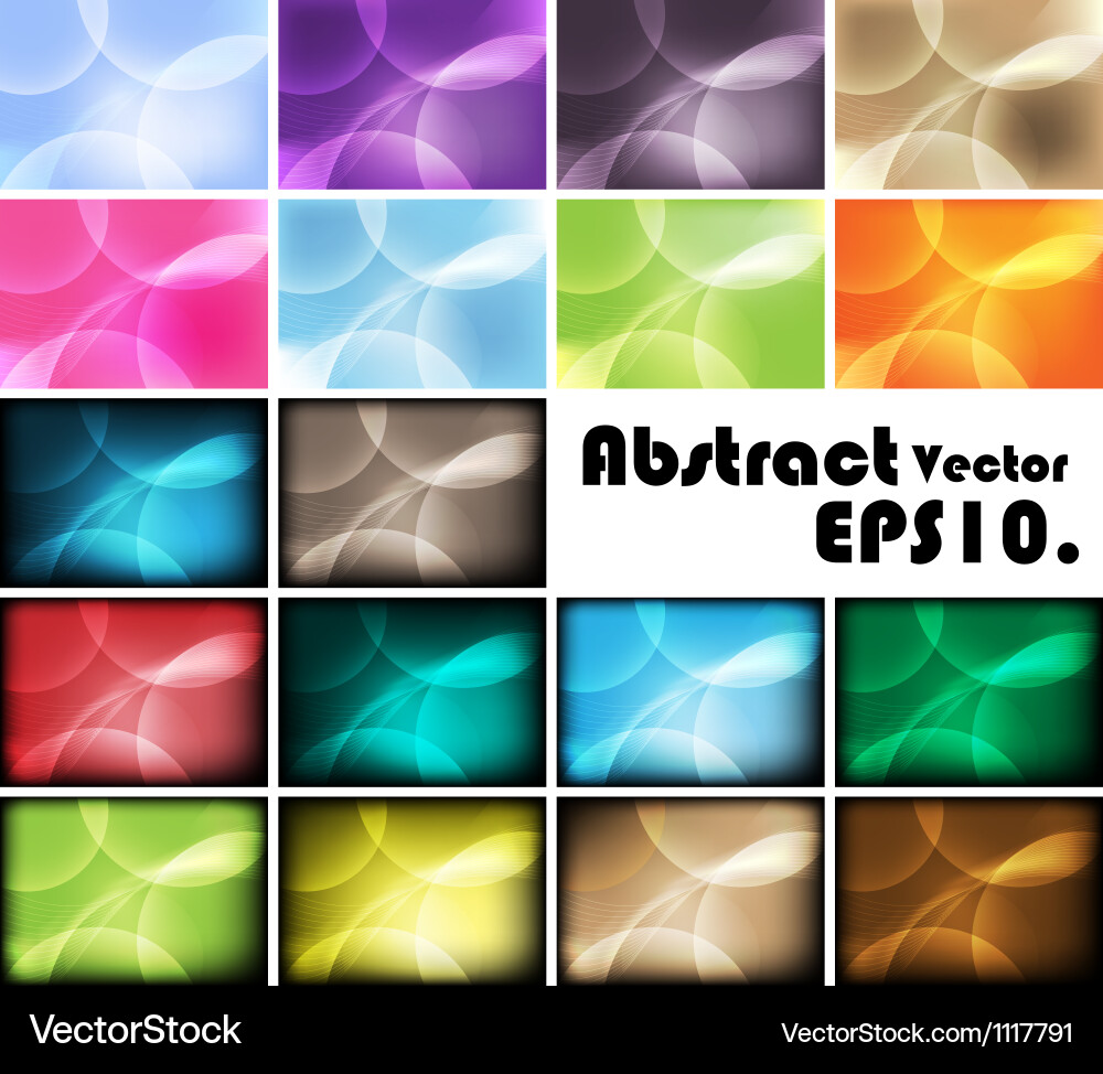 Set abstract backgrounds Royalty Free Vector Image