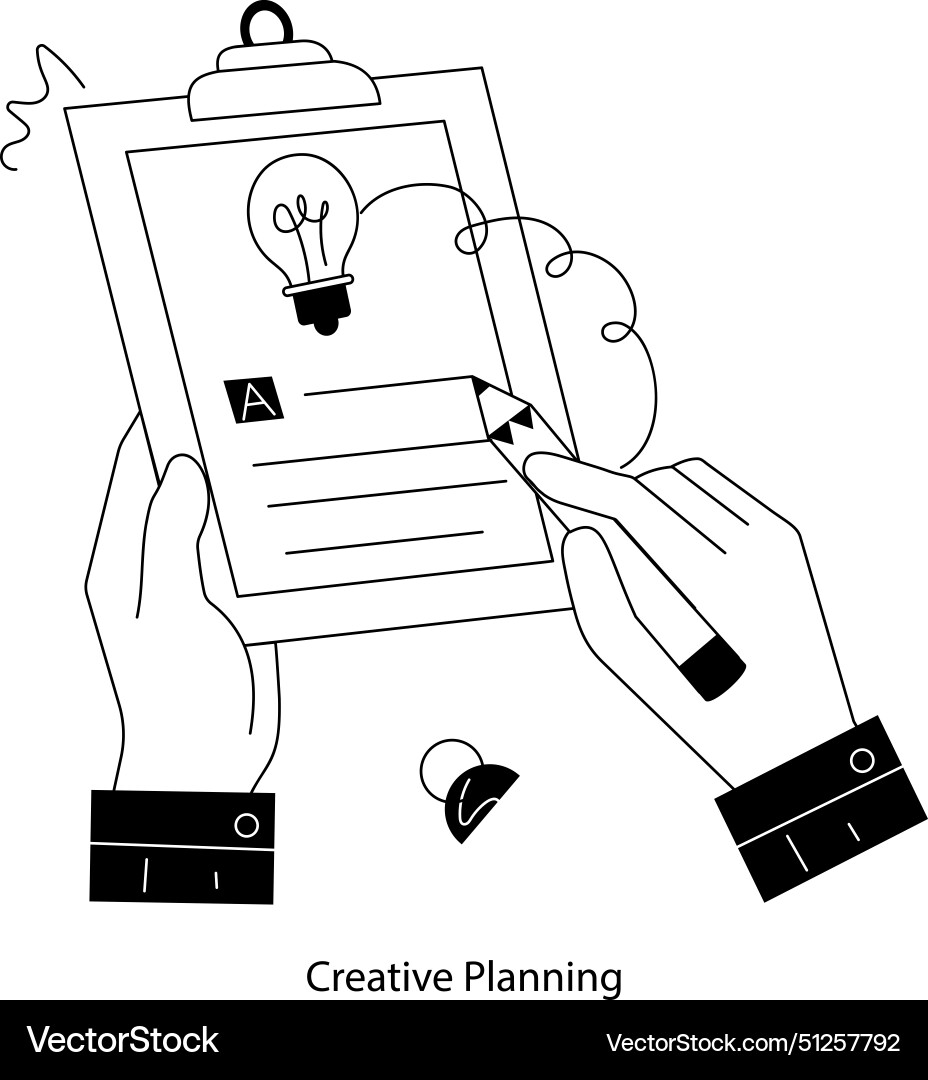 Creative planning Royalty Free Vector Image - VectorStock
