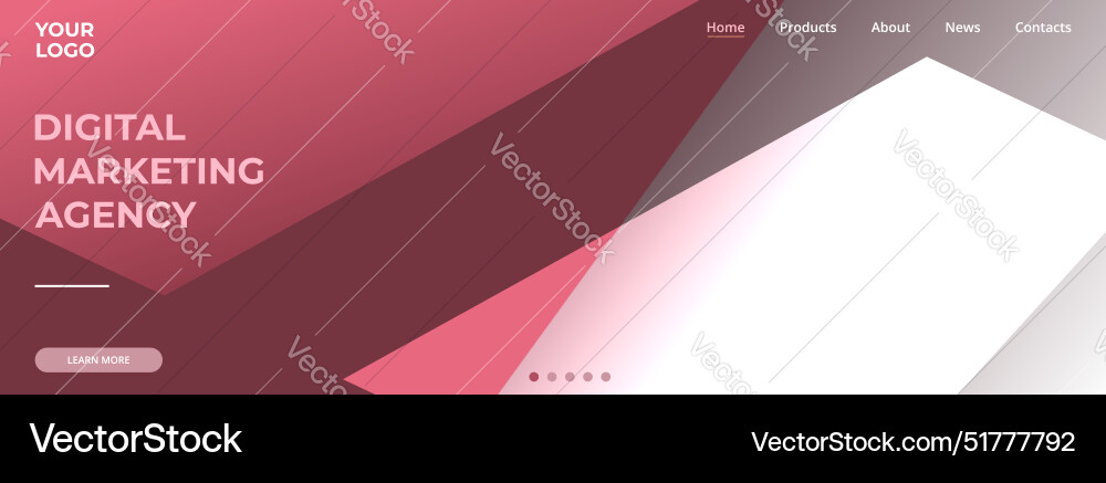 Digital marketing modern abstract wide banner Vector Image