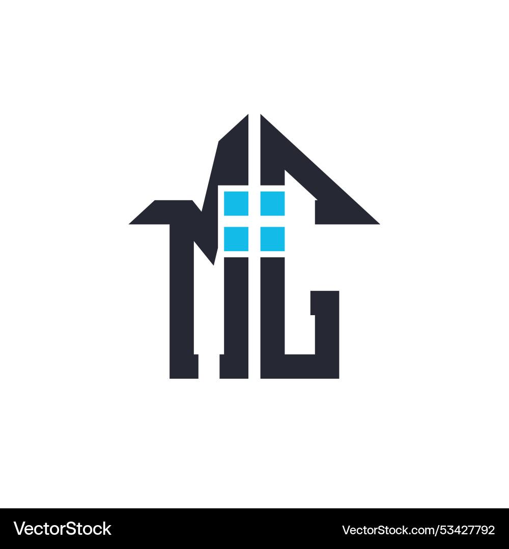 Initials mc house logo design creative letter Vector Image