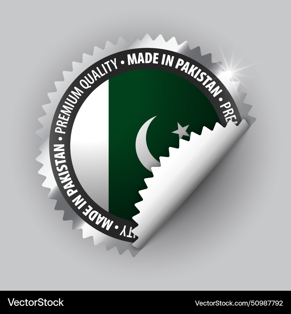 Made in pakistan graphic and label Royalty Free Vector Image