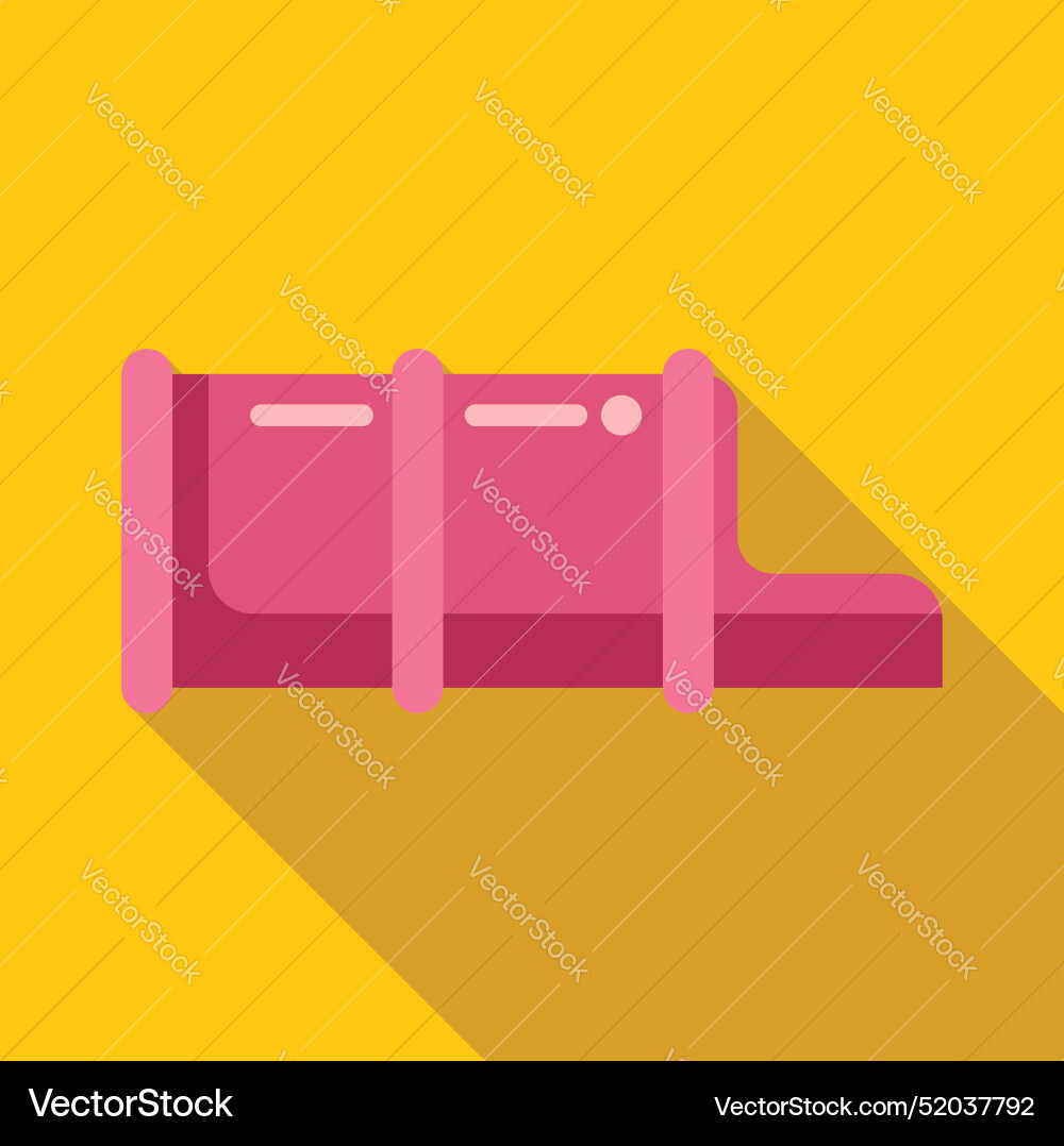 Pink inflatable water park slide icon in flat Vector Image