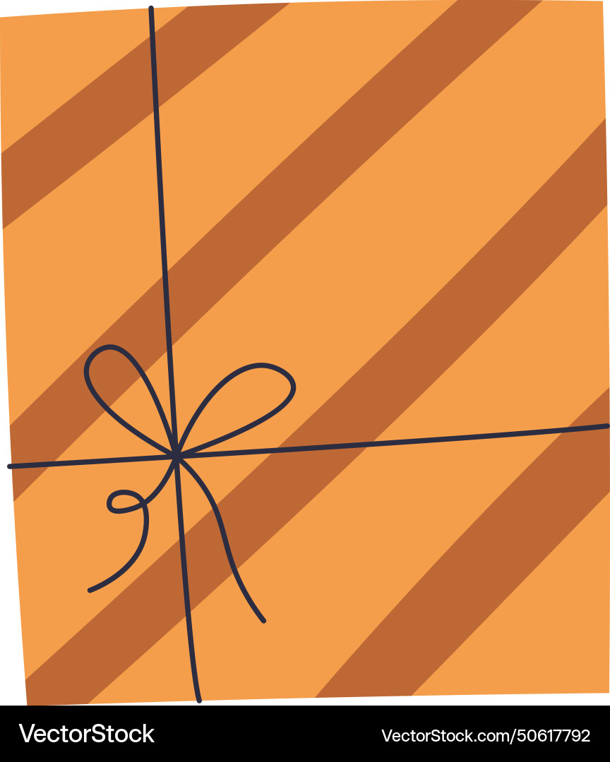 Present lined box Royalty Free Vector Image - VectorStock