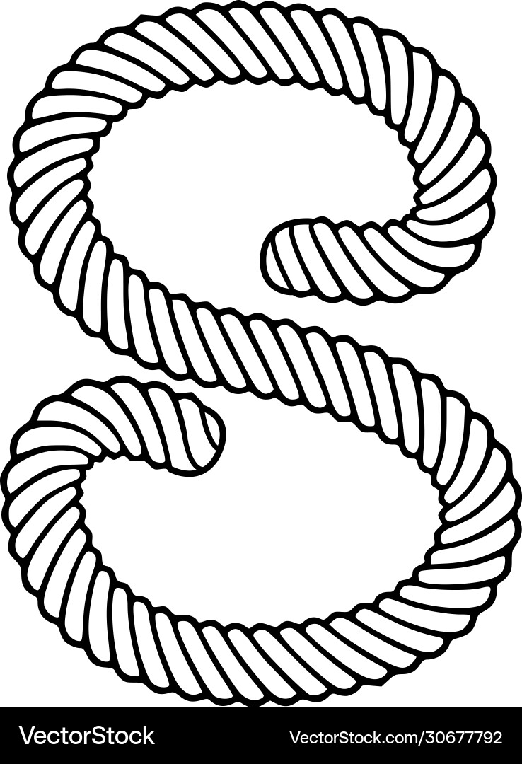 Rope logo letter s Royalty Free Vector Image - VectorStock