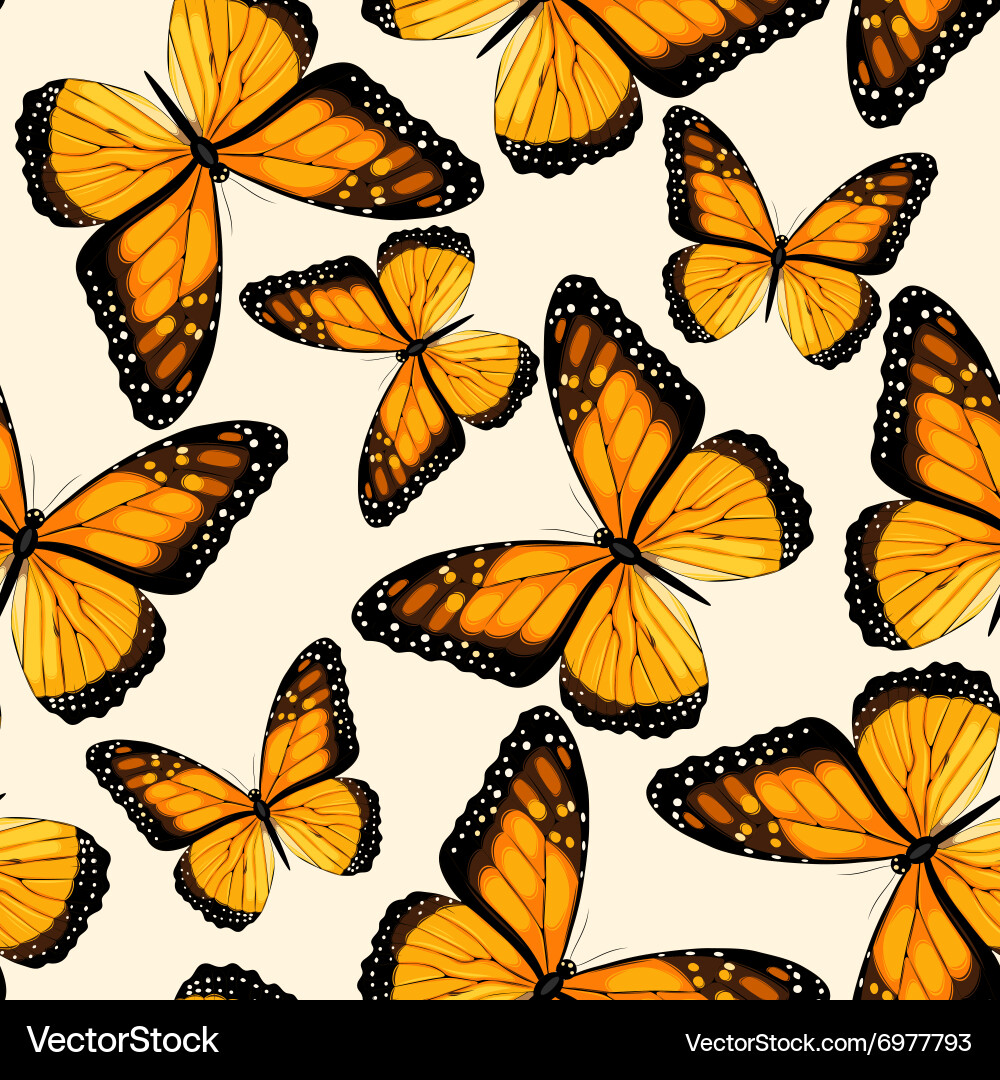 Butterfly Seamless Pattern Royalty Free Vector Image
