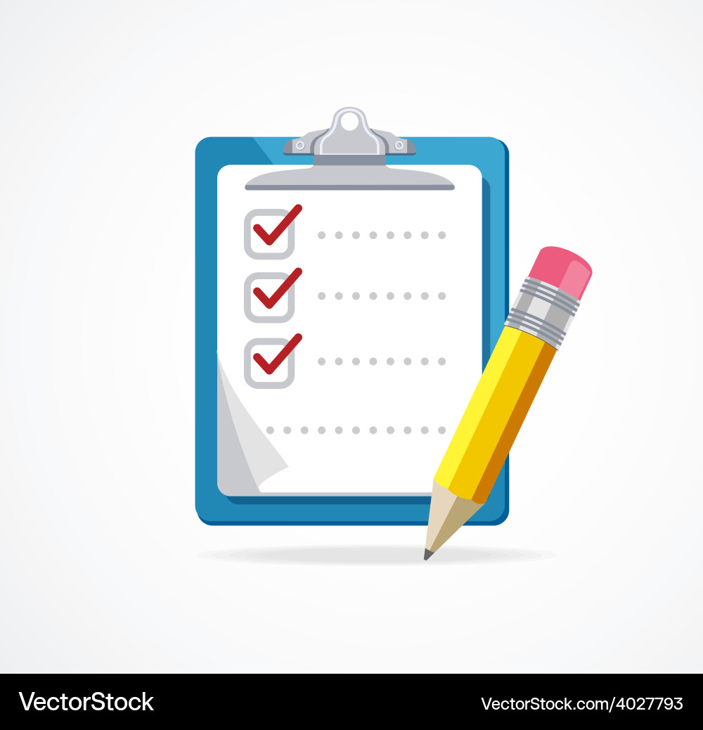 Checklist Flat Icon Royalty Free Vector Image - VectorStock
