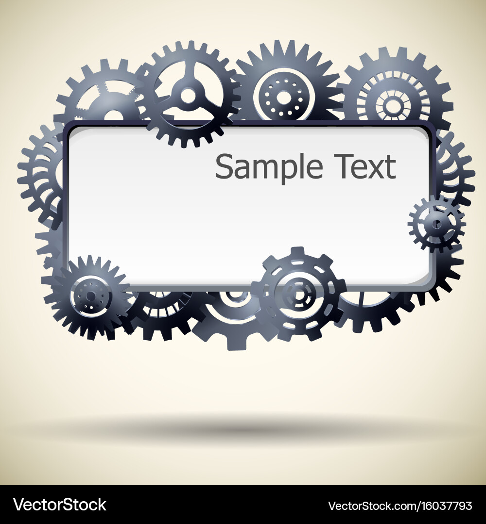 Industrial realistic frame Royalty Free Vector Image