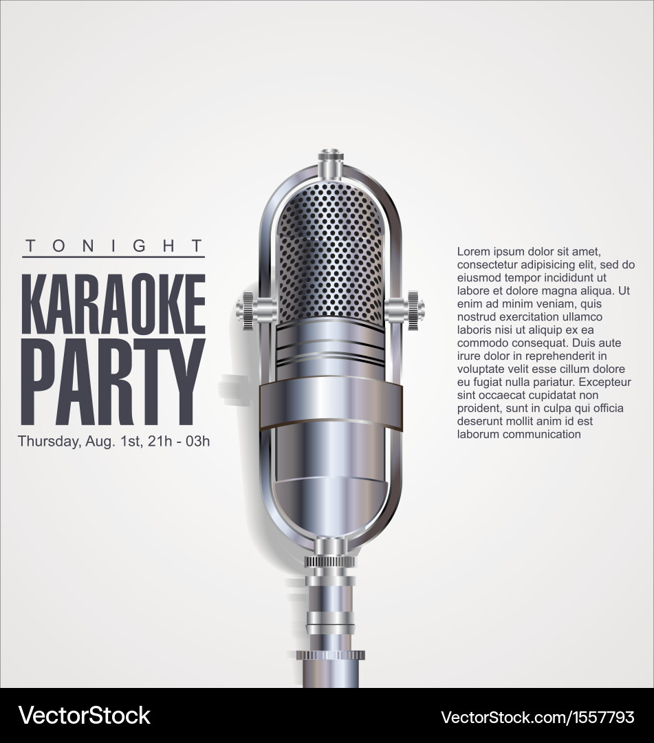 Karaoke party background Royalty Free Vector Image